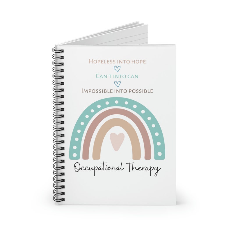 Occupational Therapy Boho Rainbow Spiral Notebook With Ruled - Etsy