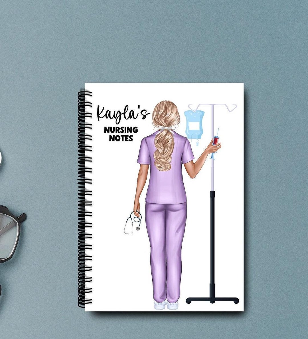 Personalized Nursing Notes Notebook Ruled Lines RN LPN RPN Placement ...