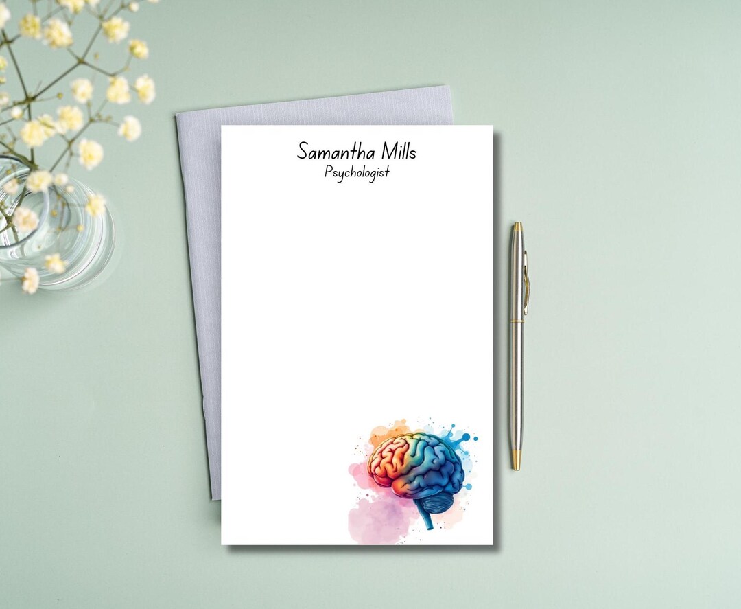 Personalized Psychologist Brain Notepad: Custom Stationery Gift - Etsy