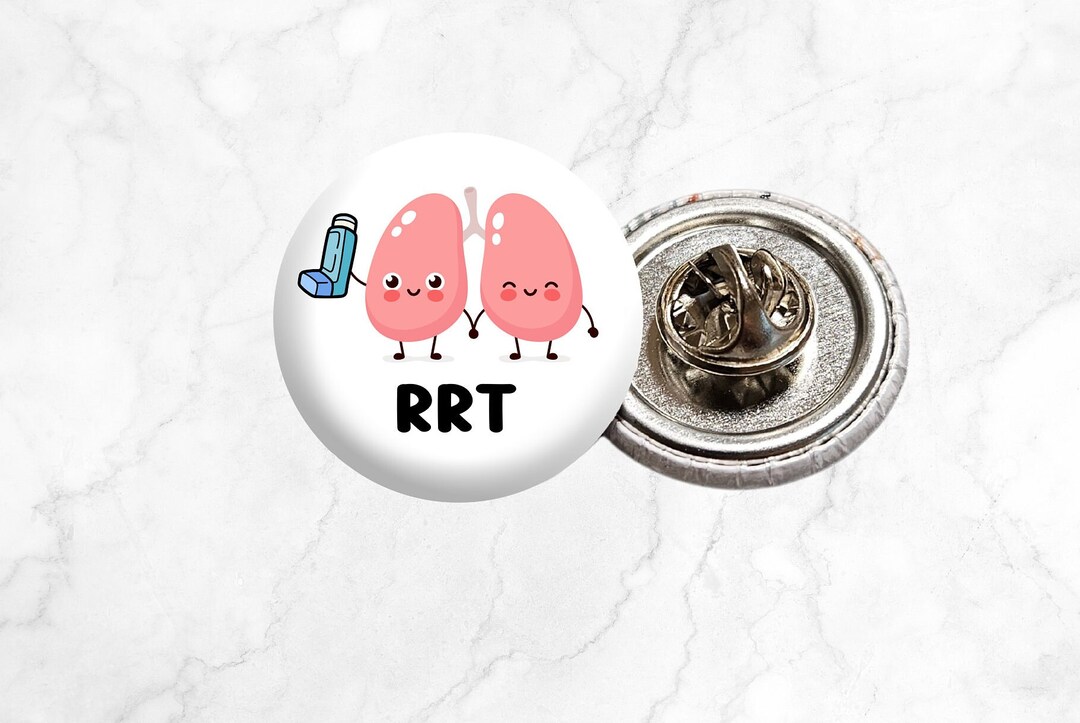 Respiratory Therapy Small ID Button Badge Pin 1" Lapel Pin Lung Detail ...
