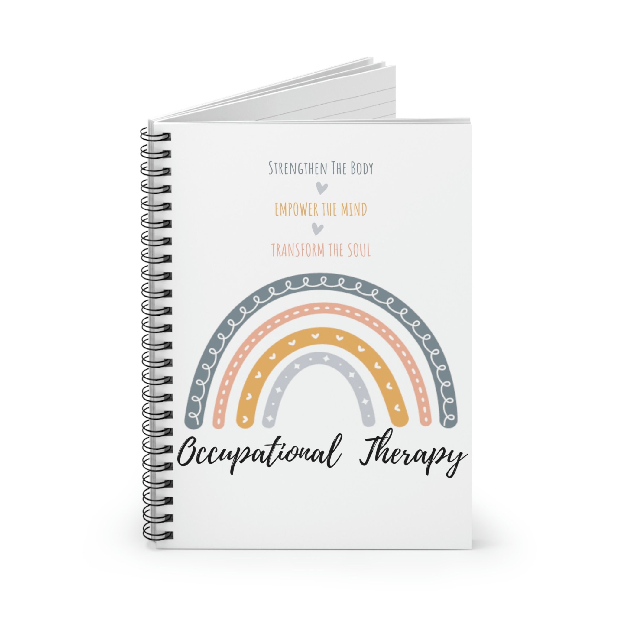 Occupational Therapy Rainbow Spiral Notebook With Ruled Lines - Etsy