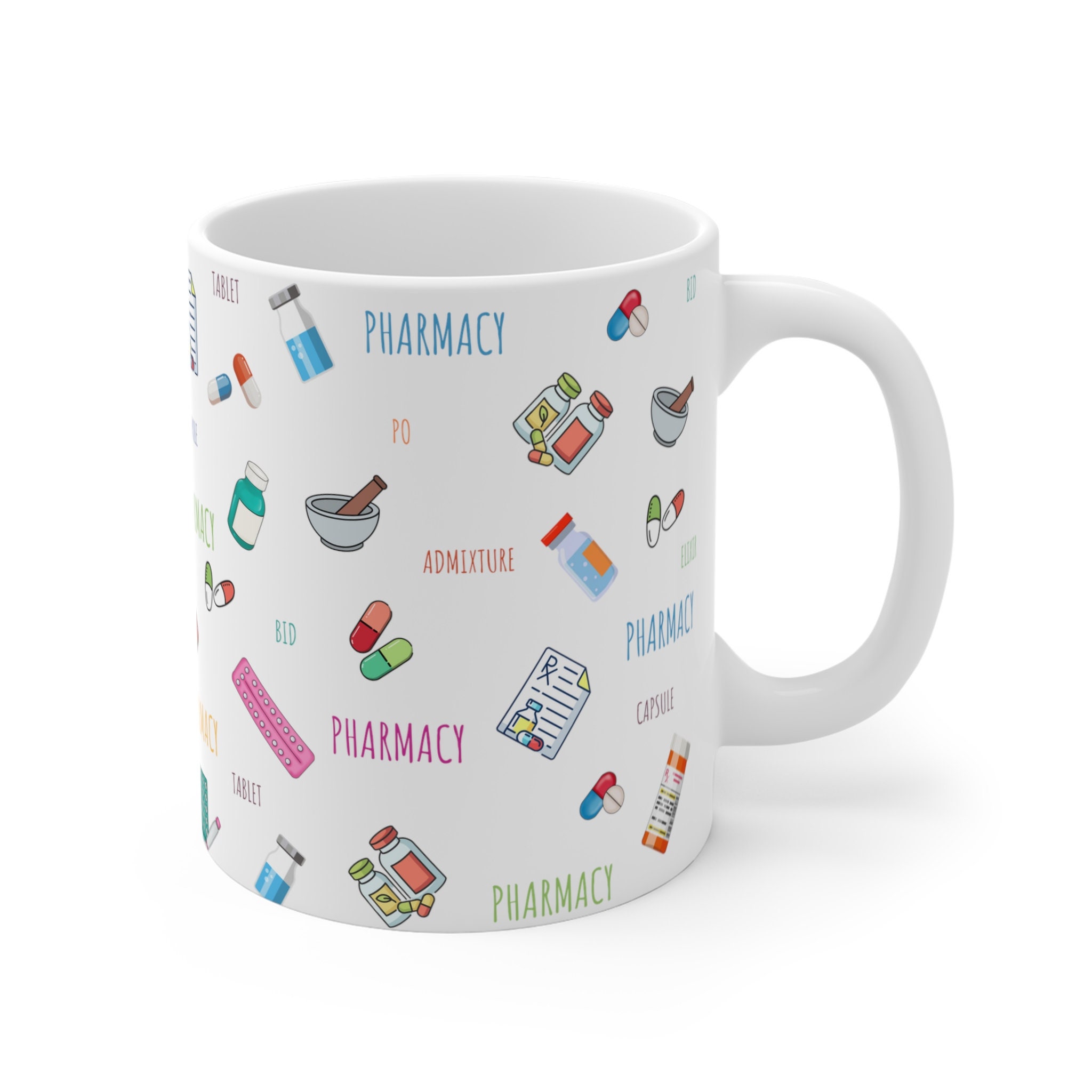 Pharmacy Pharmacist Pharmacy Tech Ceramic Mug 11oz Graduation Gift ...