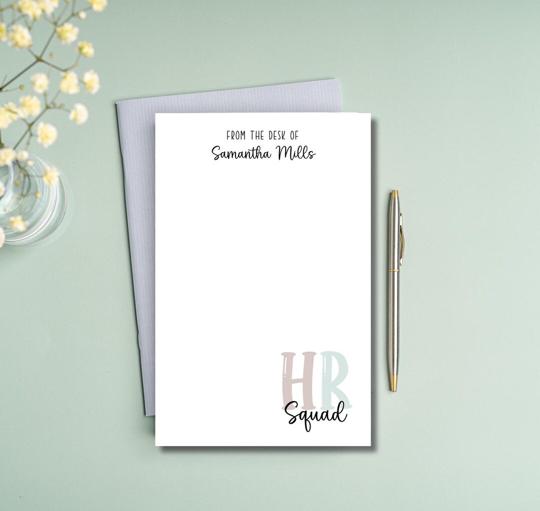 Custom HR Squad Human Resources Notepad HRM Notepad Gift Notepad Office ...
