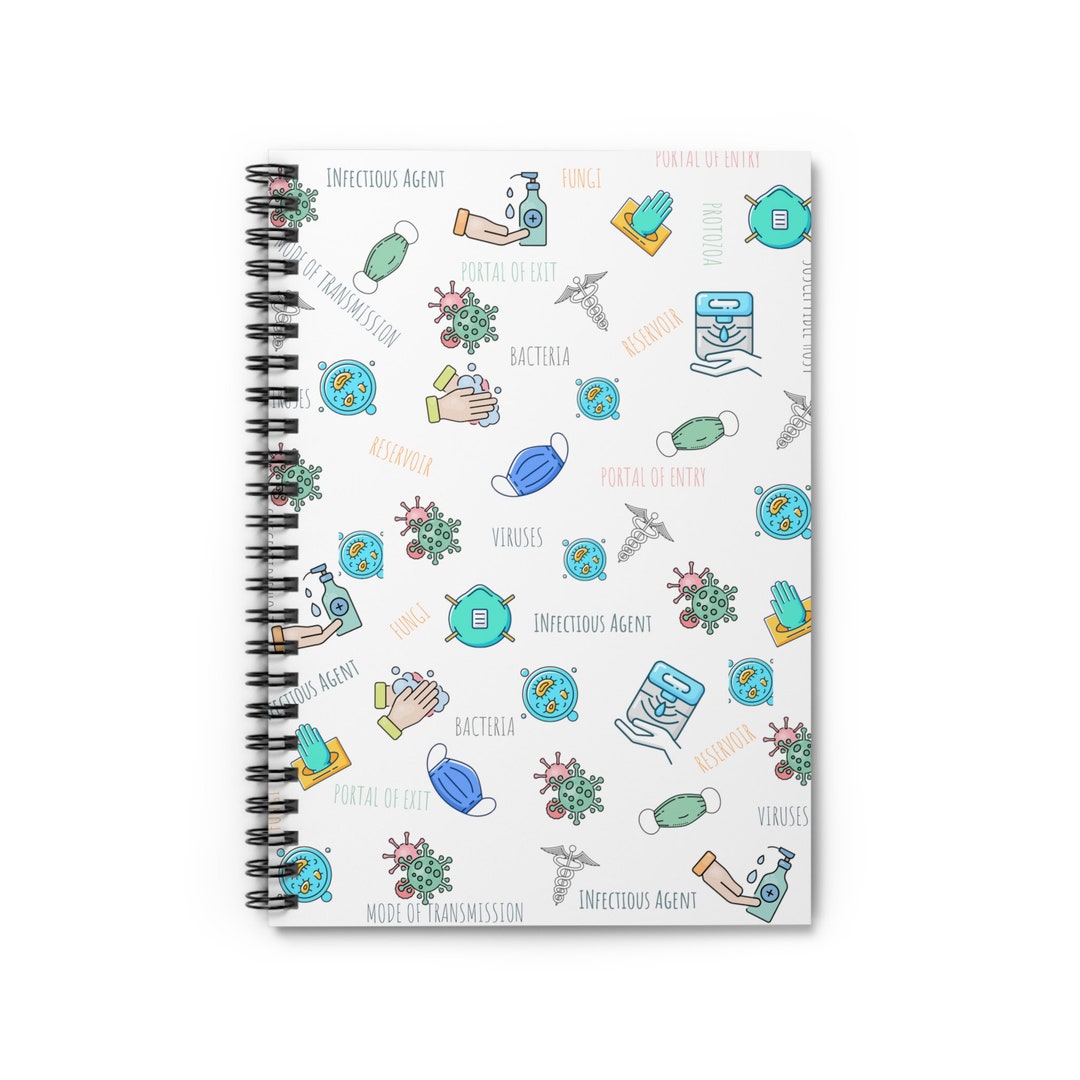 Infection Control Spiral Notebook With Ruled Lines Microbiology Notes ...