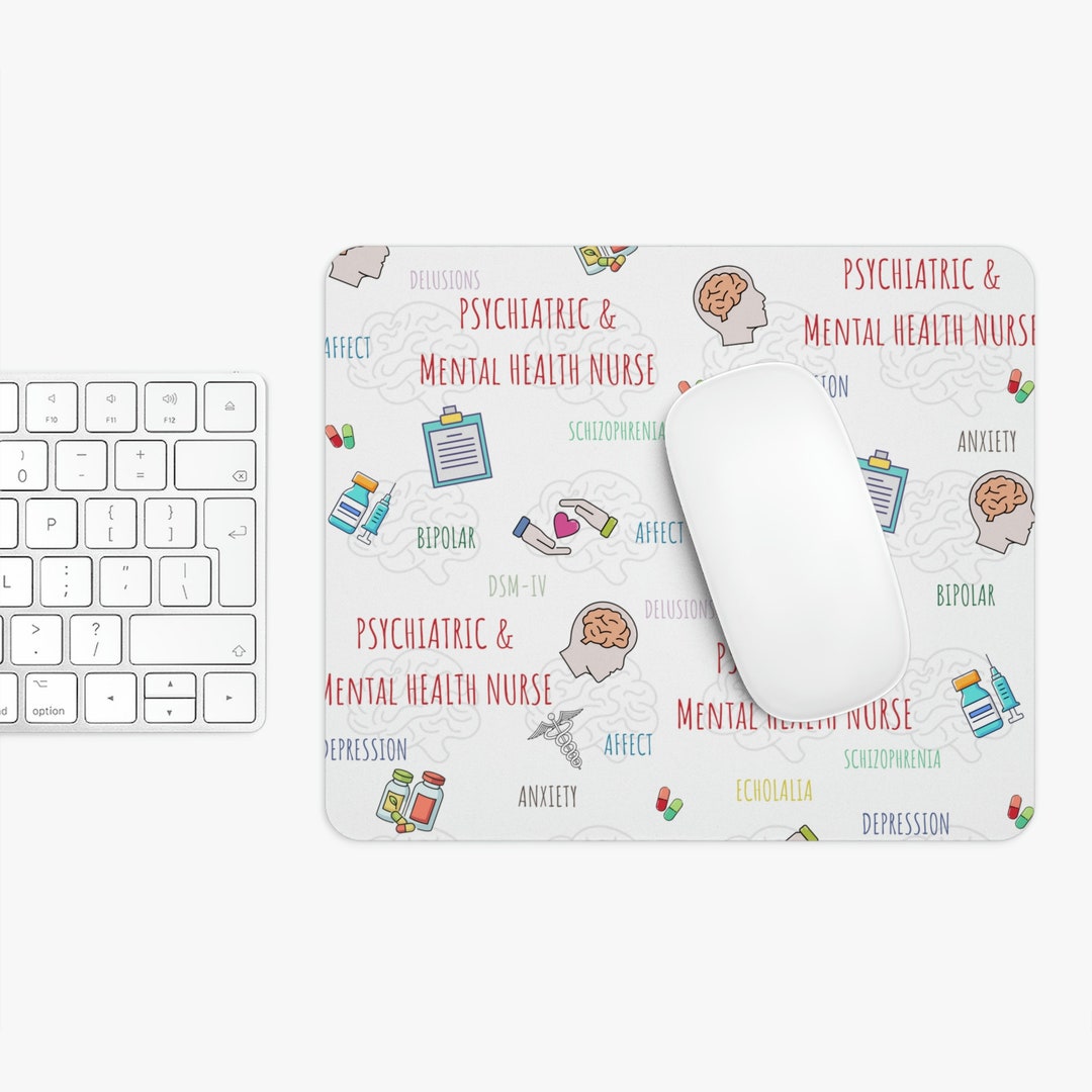 Psychiatric Mental Health Nurse Mouse Pad Psychiatry Nursing Mouse Pad ...