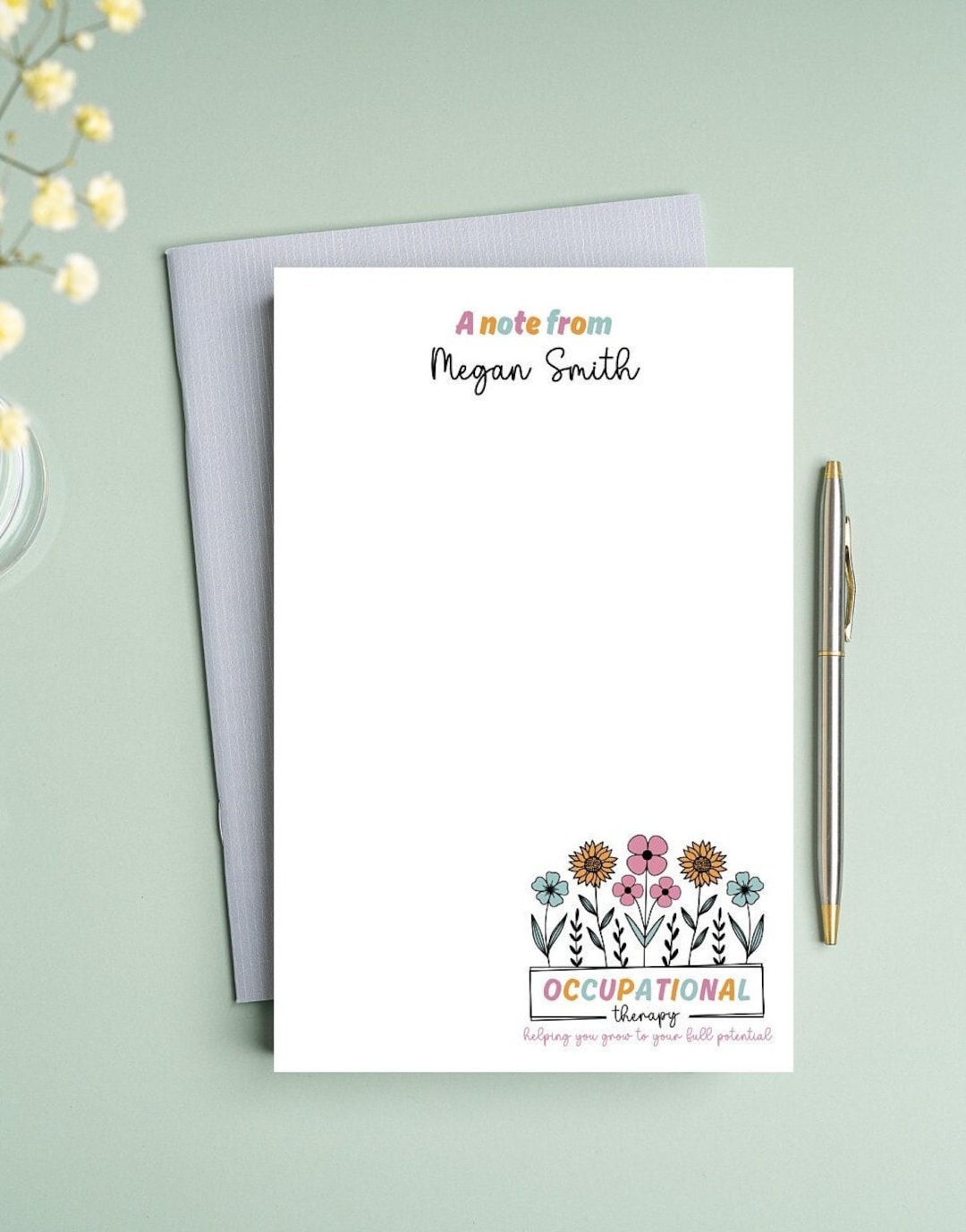 Custom Occupational Therapist Notepad: Handmade OT Stationery Gift - Etsy
