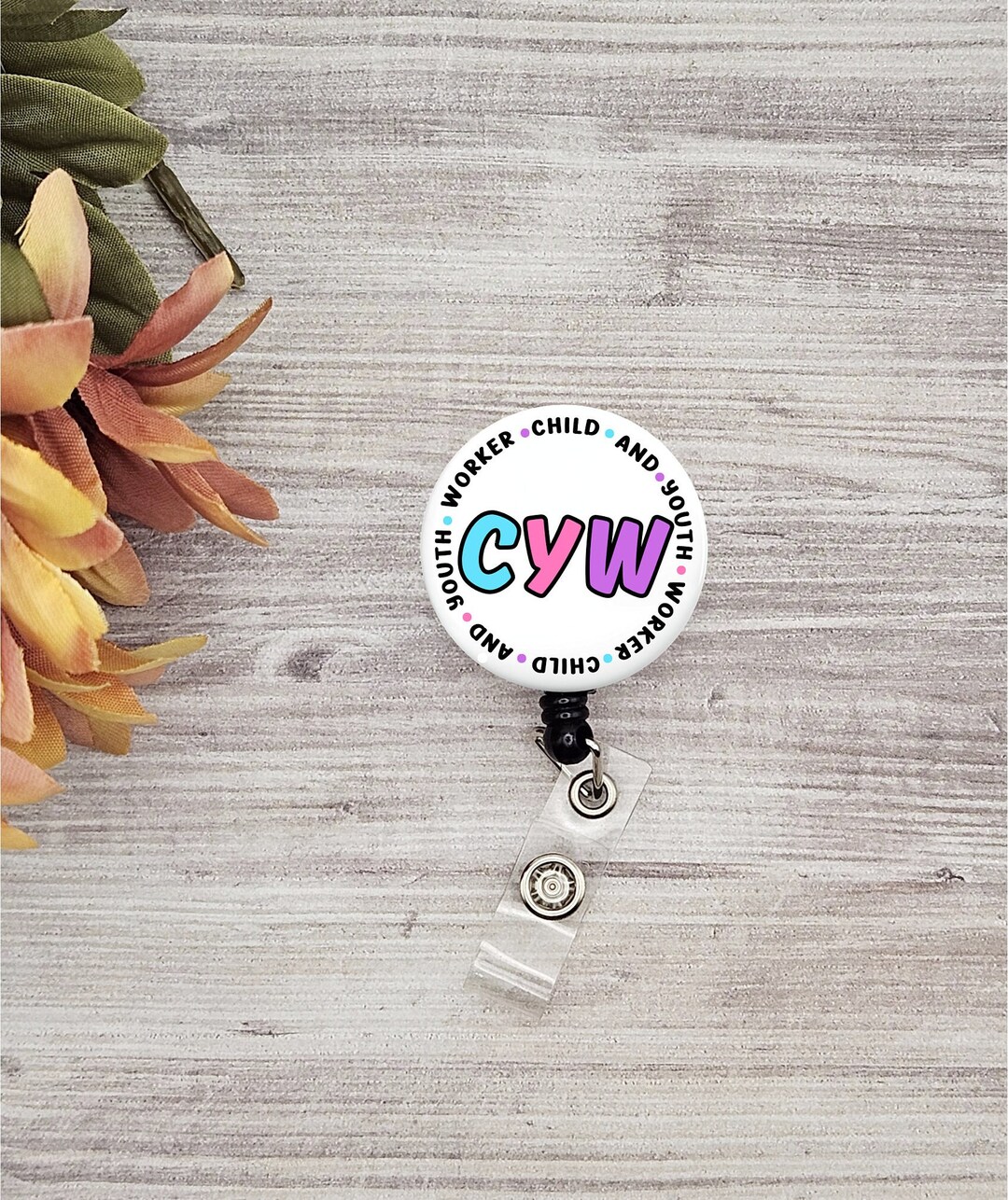 Child and Youth Worker Badge Reel, Retractable CYW Designation ID ...