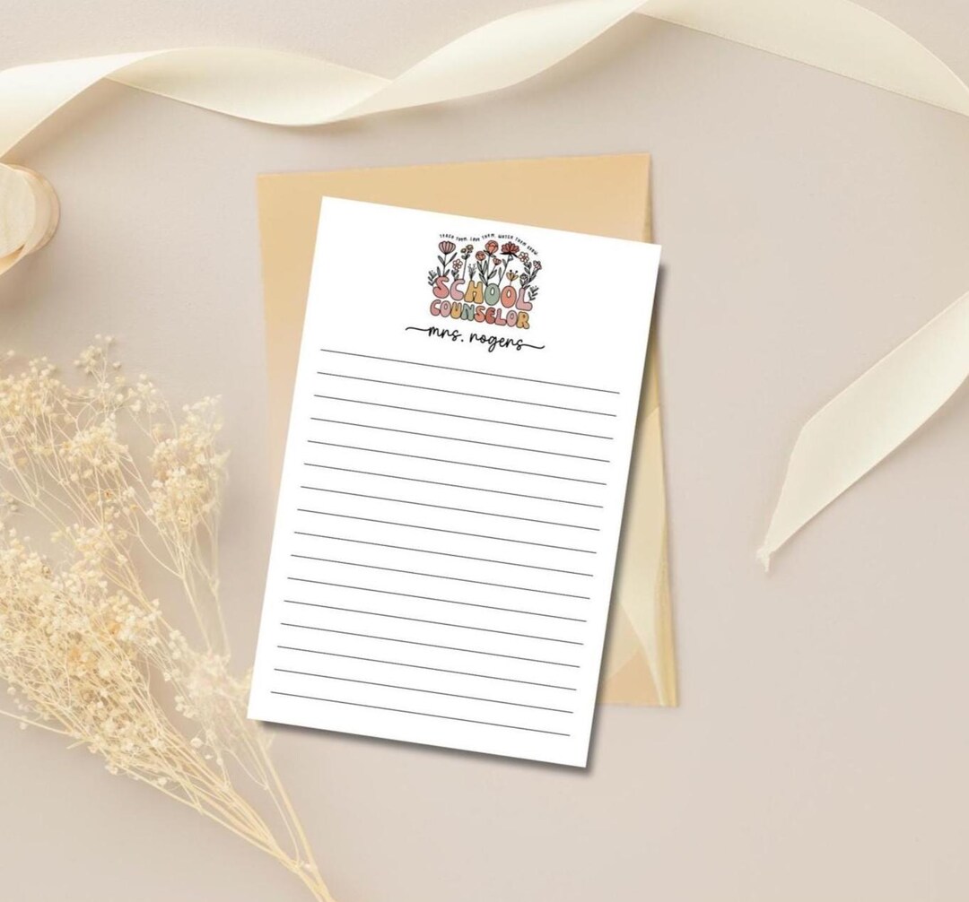 Personalized School Counselor Notes Pad | Guidance Notepad for K-12 ...