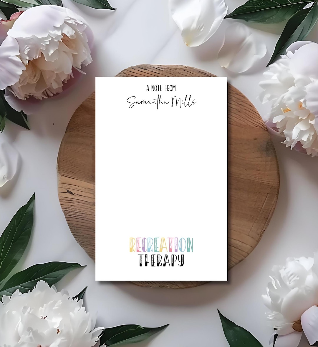 Custom Recreation Therapy Notepad: Handmade To-do List Stationery - Etsy