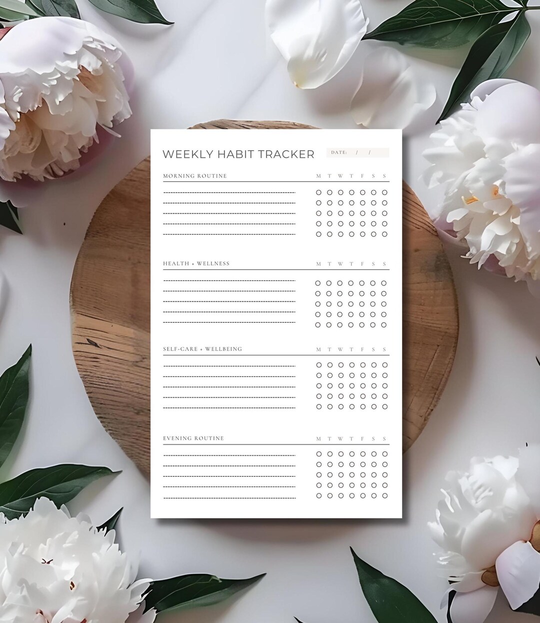 Weekly Habit Tracker Notepad Daily Habits Routine Tracking Notes Goal ...