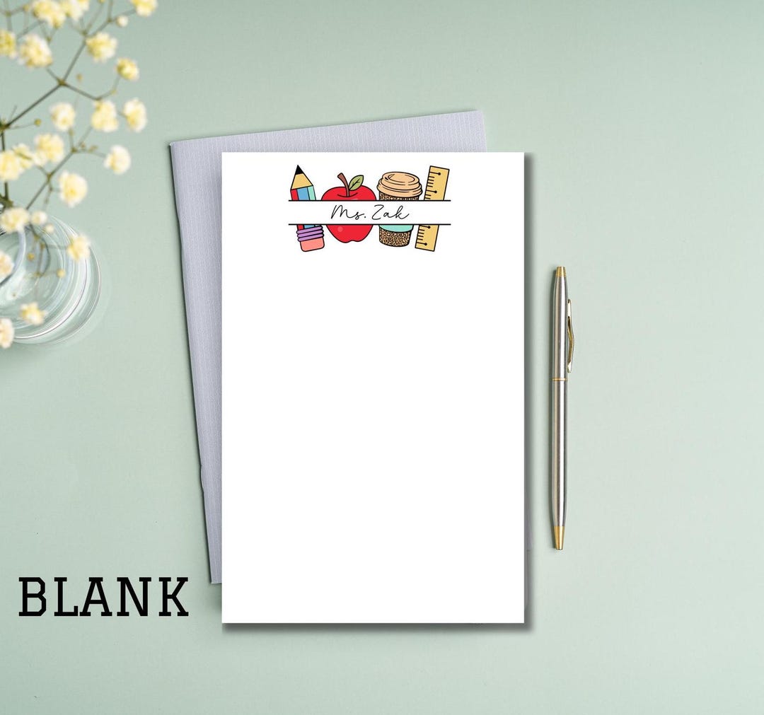 Teacher Appreciation Gift, Personalized Notepad, Customizable Tutor ...