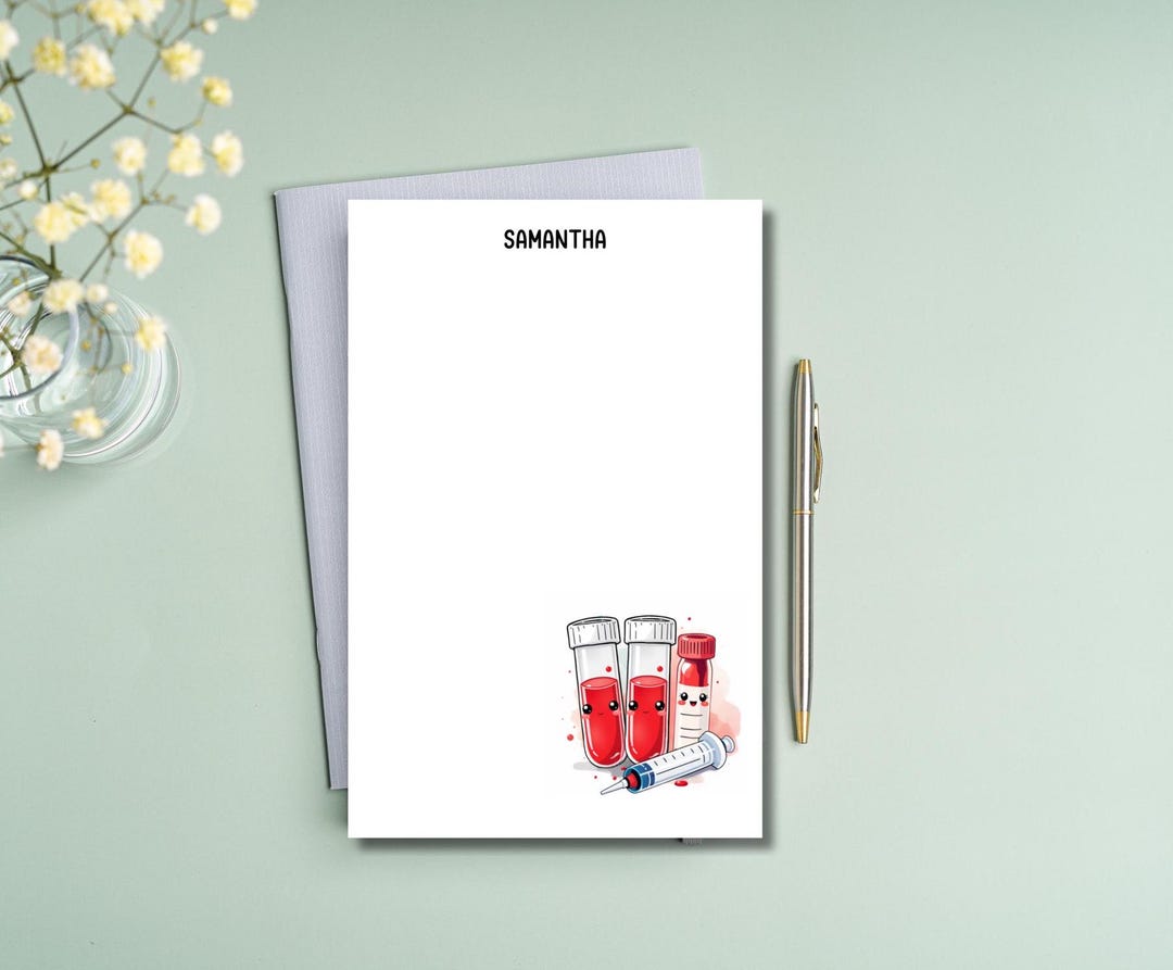 Phlebotomy Notepad: Kawaii Lab Student Stationery - Etsy