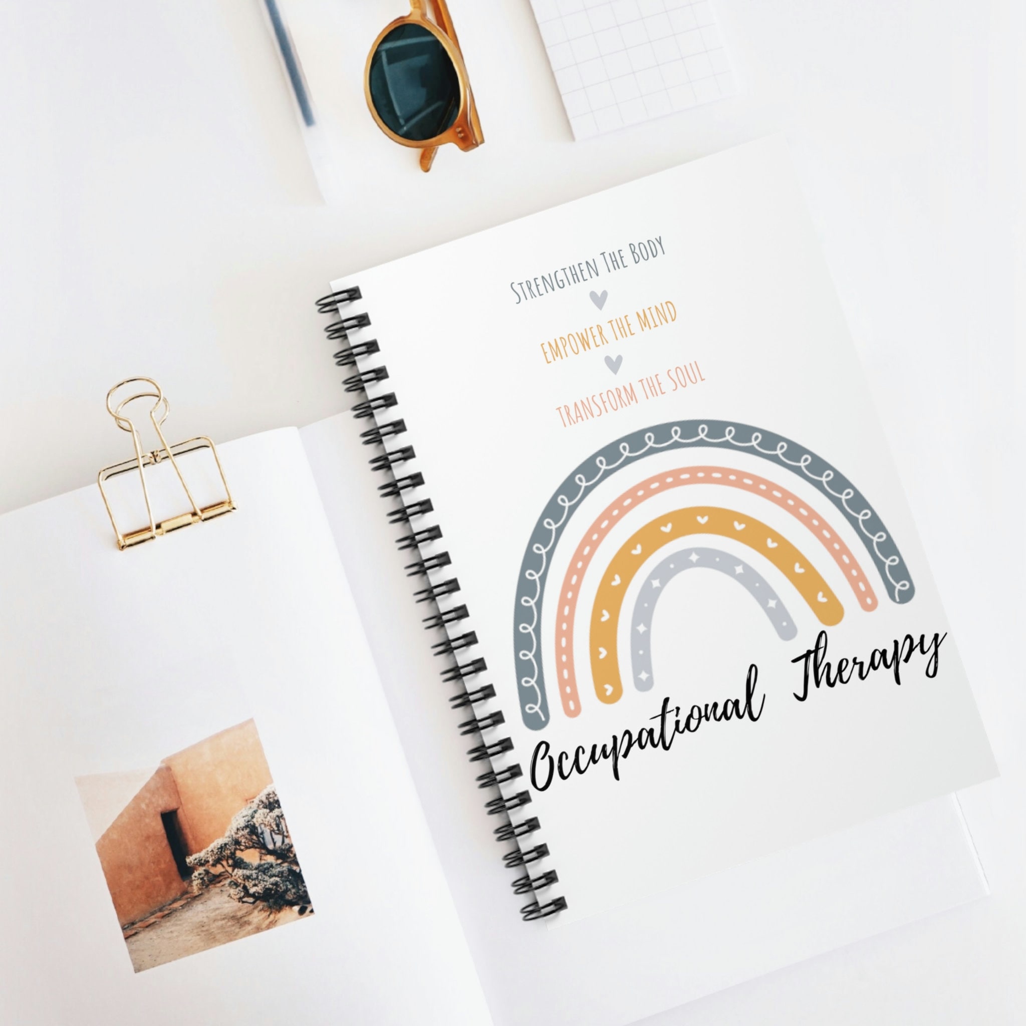 Occupational Therapy Rainbow Spiral Notebook With Ruled Lines - Etsy