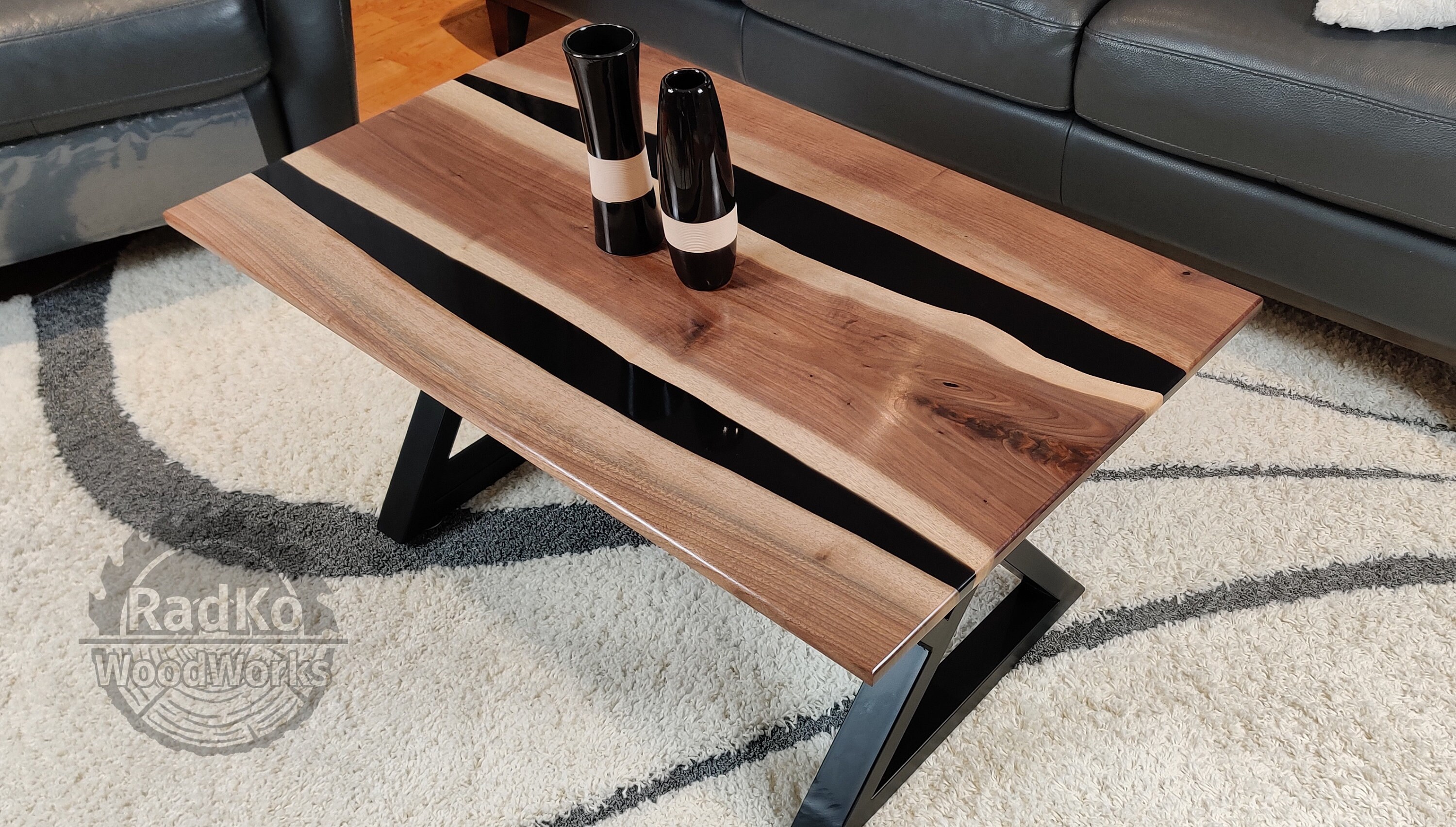 Walnut Slab Epoxy Coffee Table - Etsy