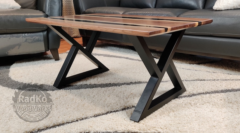 Walnut Slab Epoxy Coffee Table - Etsy