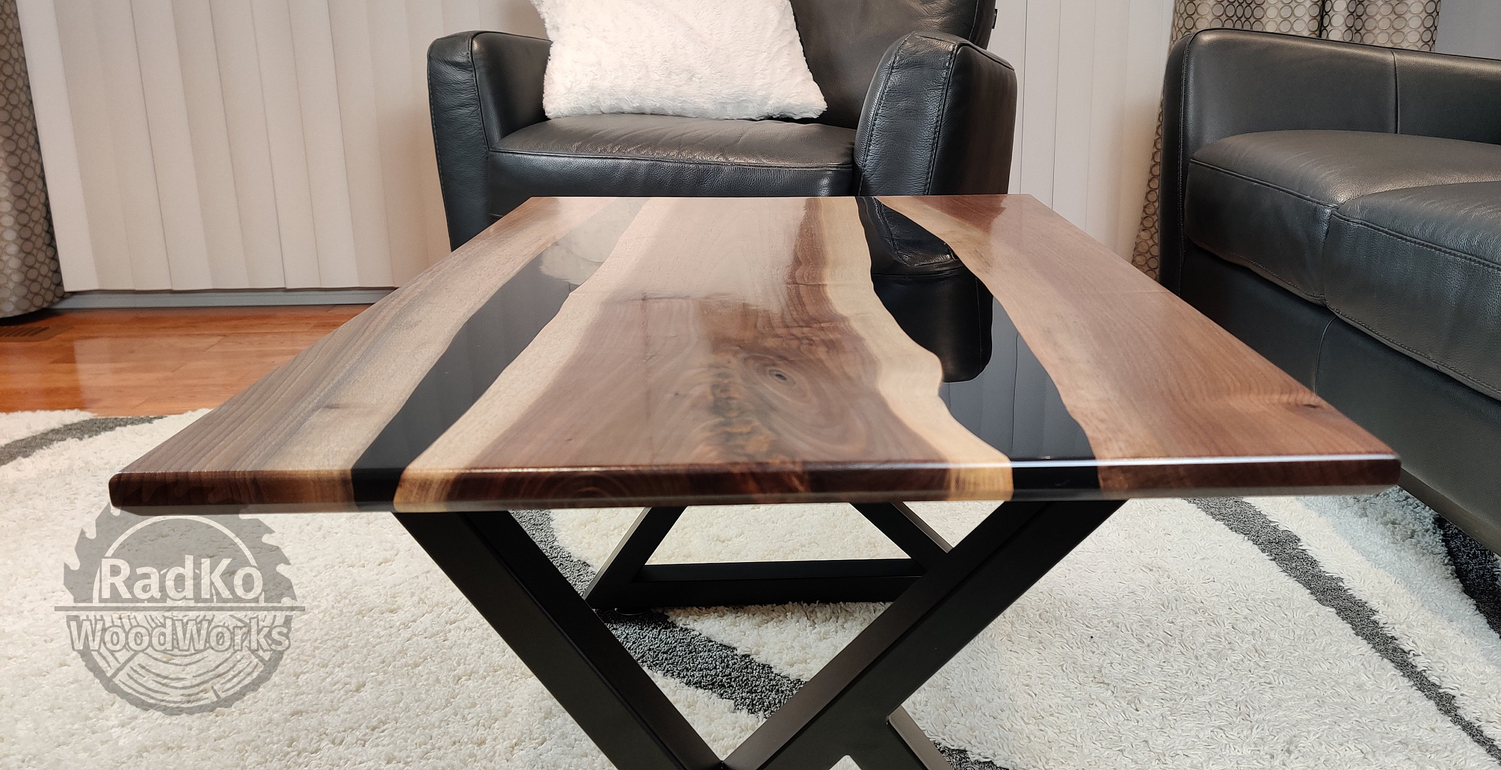 Walnut Slab Epoxy Coffee Table - Etsy