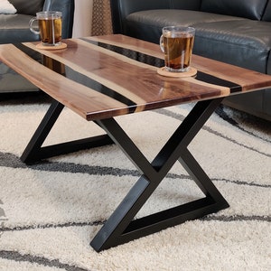Walnut Slab Epoxy Coffee Table - Etsy