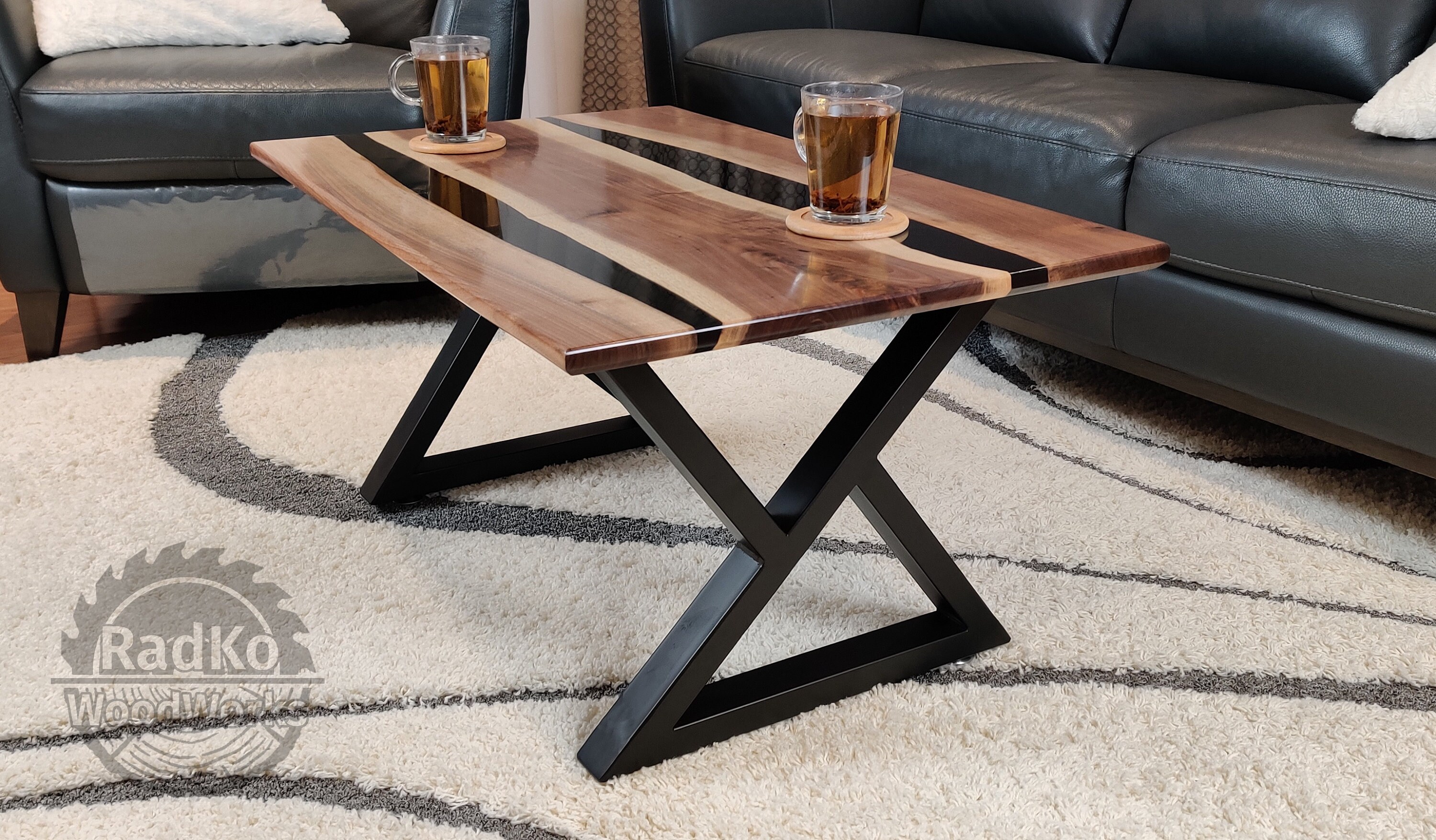 Walnut Slab Epoxy Coffee Table - Etsy