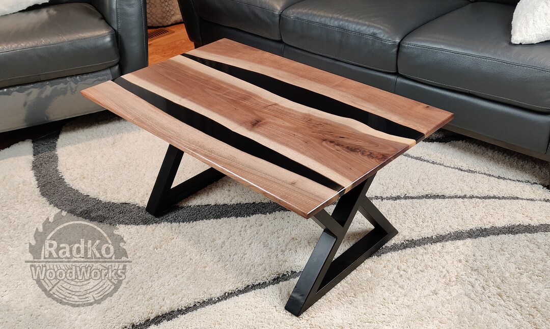 Walnut Slab Epoxy Coffee Table - Etsy