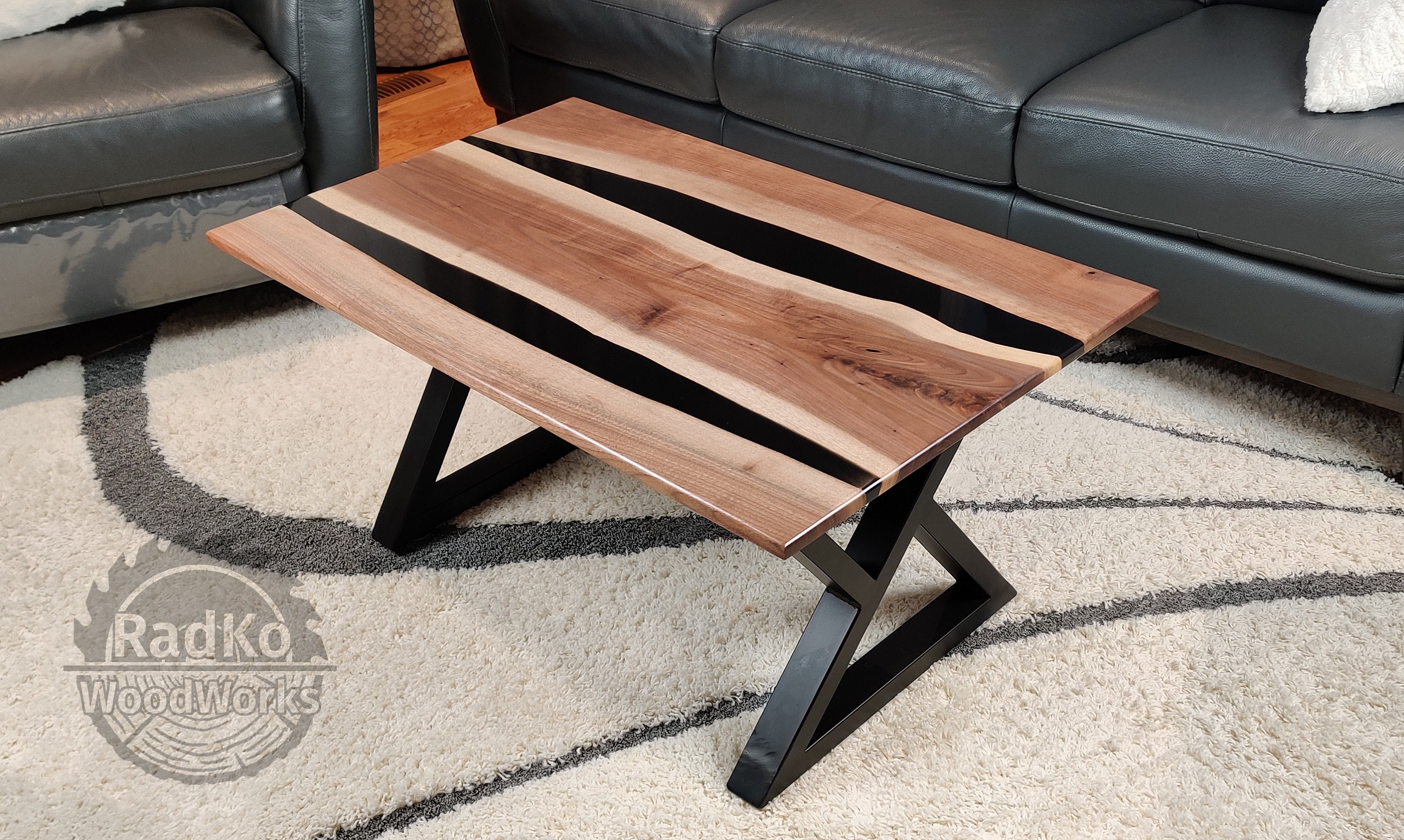 Walnut Slab Epoxy Coffee Table - Etsy