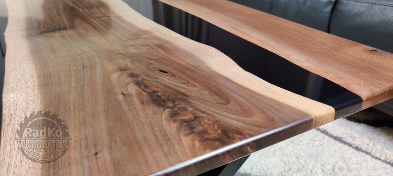 Walnut Slab Epoxy Coffee Table - Etsy