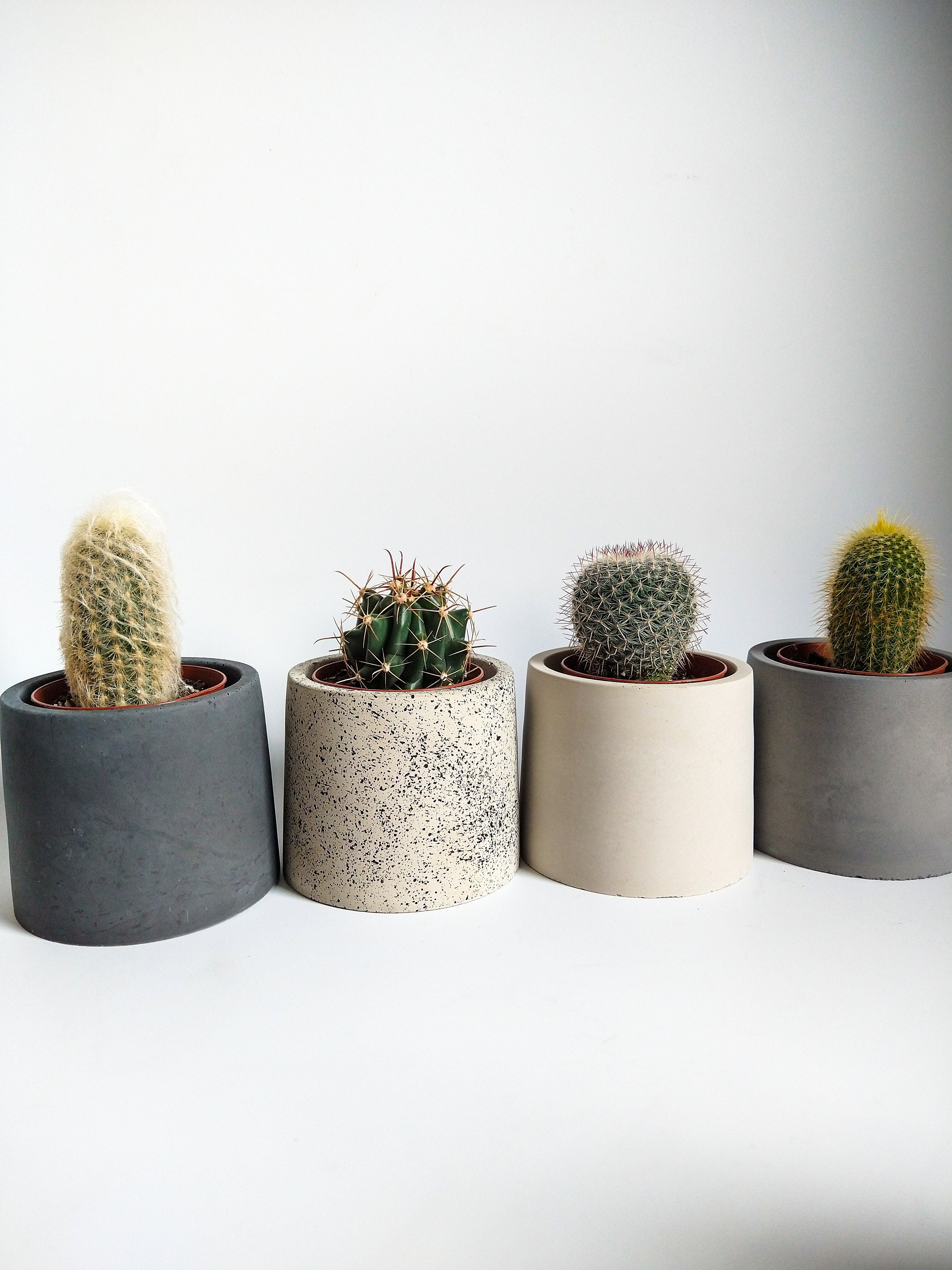 Small Planter,small Concrete Planter,succulent Planter,cactus Planter ...