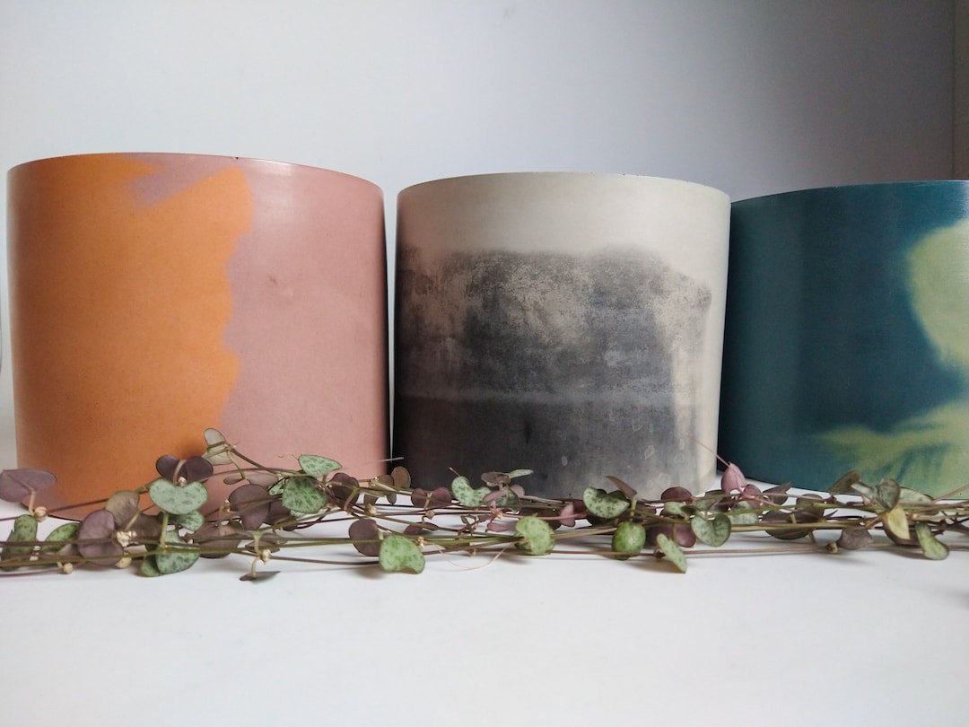 Large Concrete Pot, Planter With Drainage, Concrete Planter, Cement ...