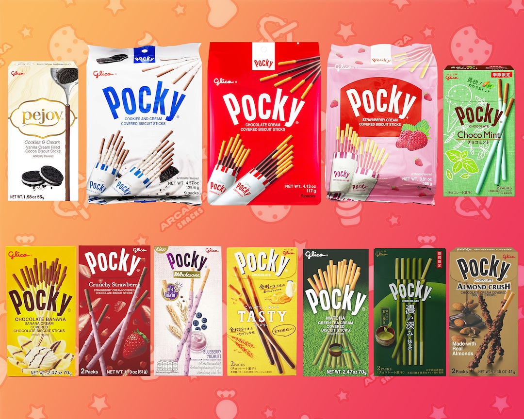 Pocky Pejoy Japanese Chocolate Covered Cookies Biscuit Asian Snacks Japan Rare Flavors - Etsy