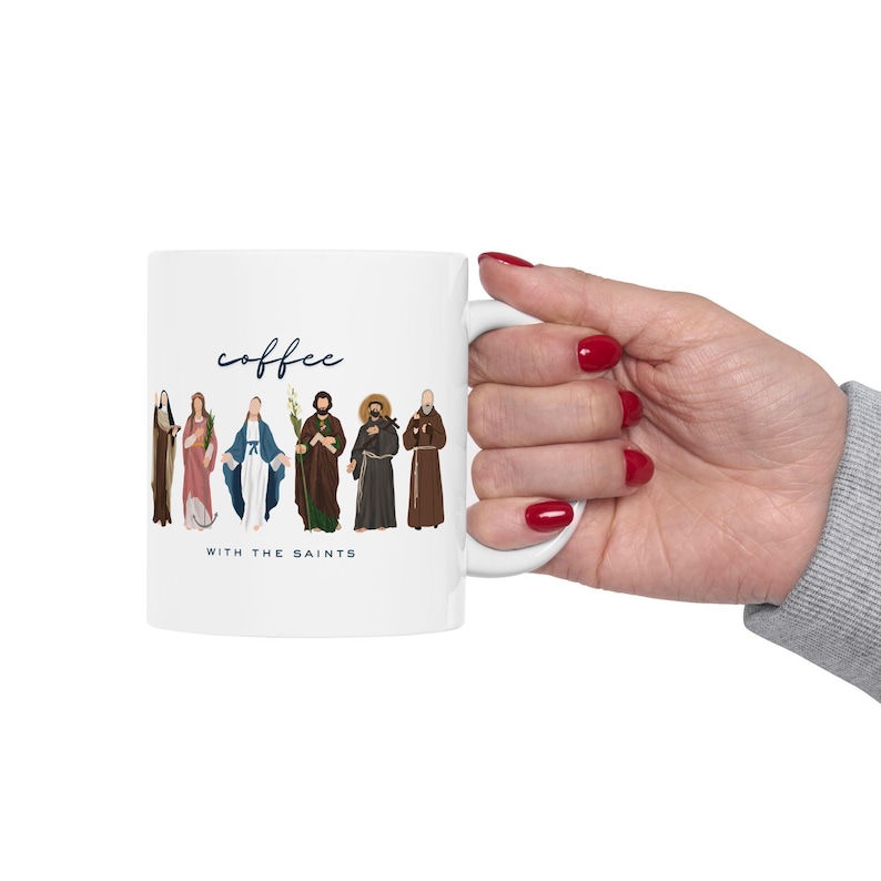 Coffee With the Saints - Catholic Morning Coffee Mug - Inspirational ...