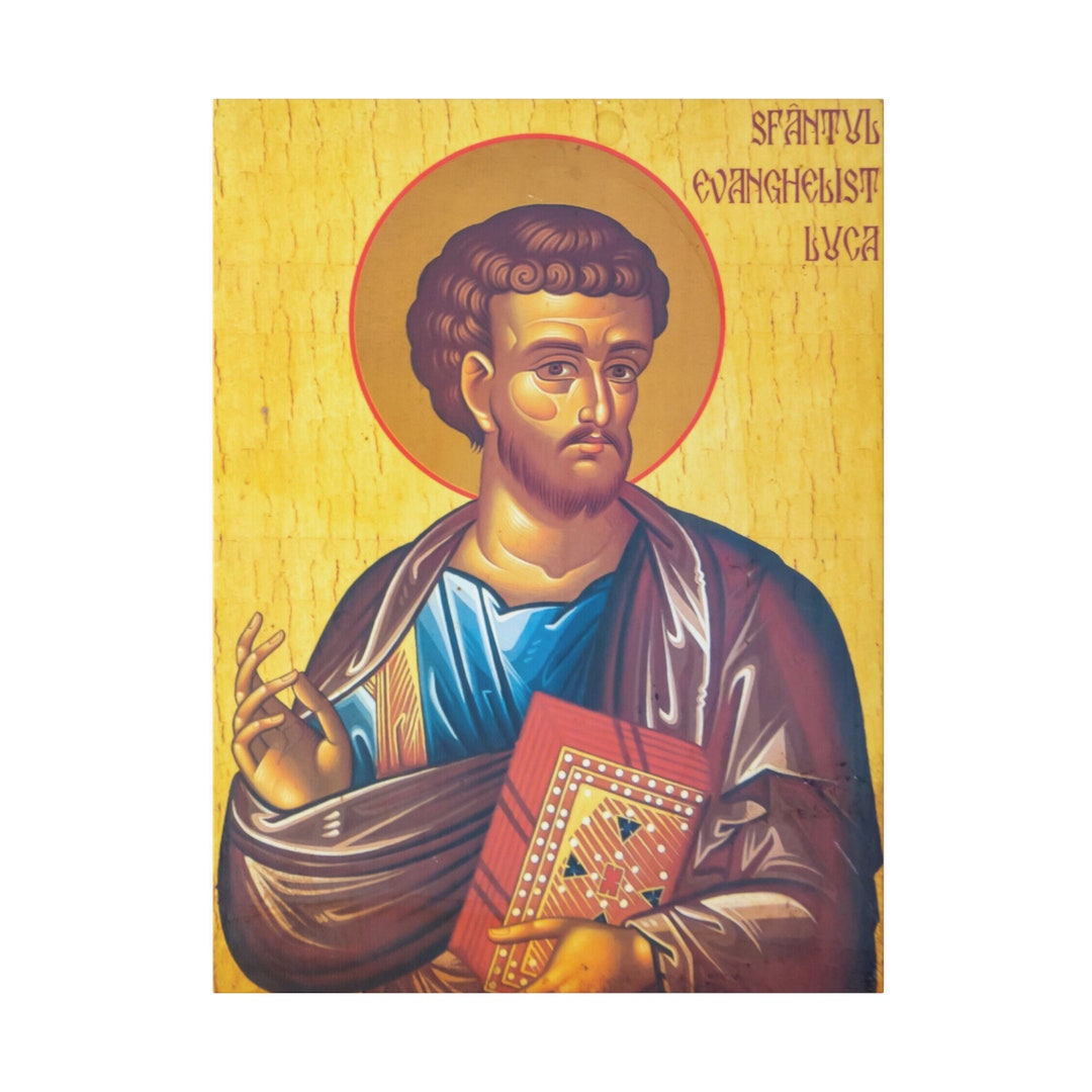 Handcrafted St. Luke Icon Canvas Art - Religious Wall Decor, Christian ...