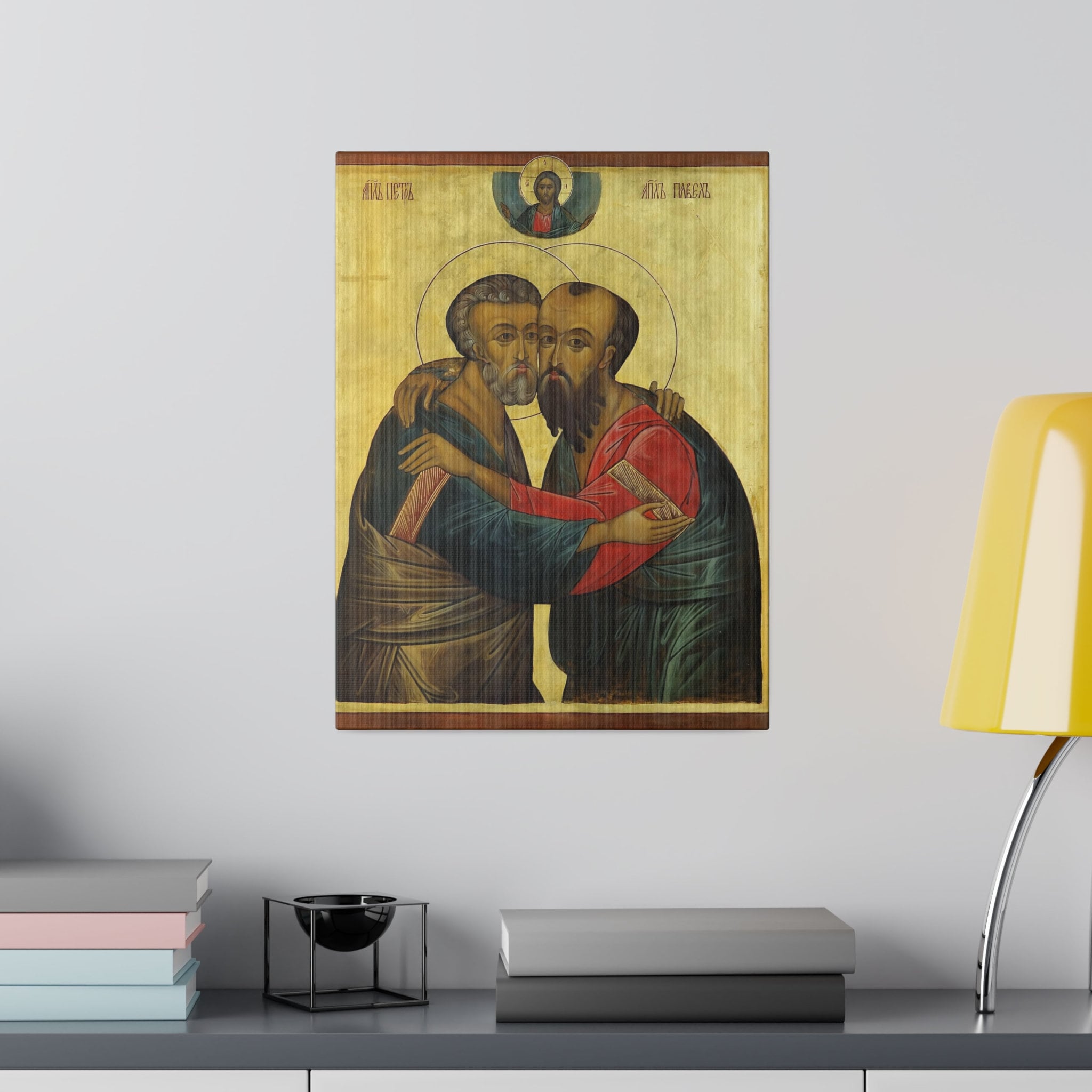 Handcrafted Sts. Peter and Paul Icon Canvas Art - Religious Wall Decor ...