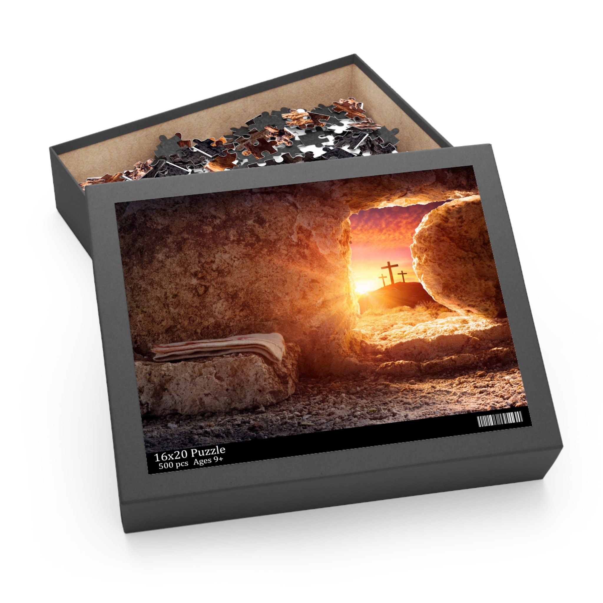 Three Crosses & Empty Tomb Puzzle 120, 252, 500-piece, Christian Gift ...