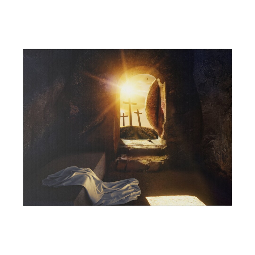 Resurrection of Jesus Christ Canvas Art, Empty Tomb - Religious Easter ...