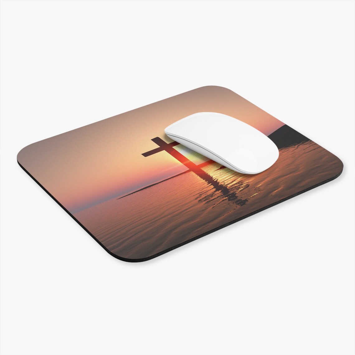 Cross Over Water, Resurrection of Jesus Christ Mouse Pad Religious ...