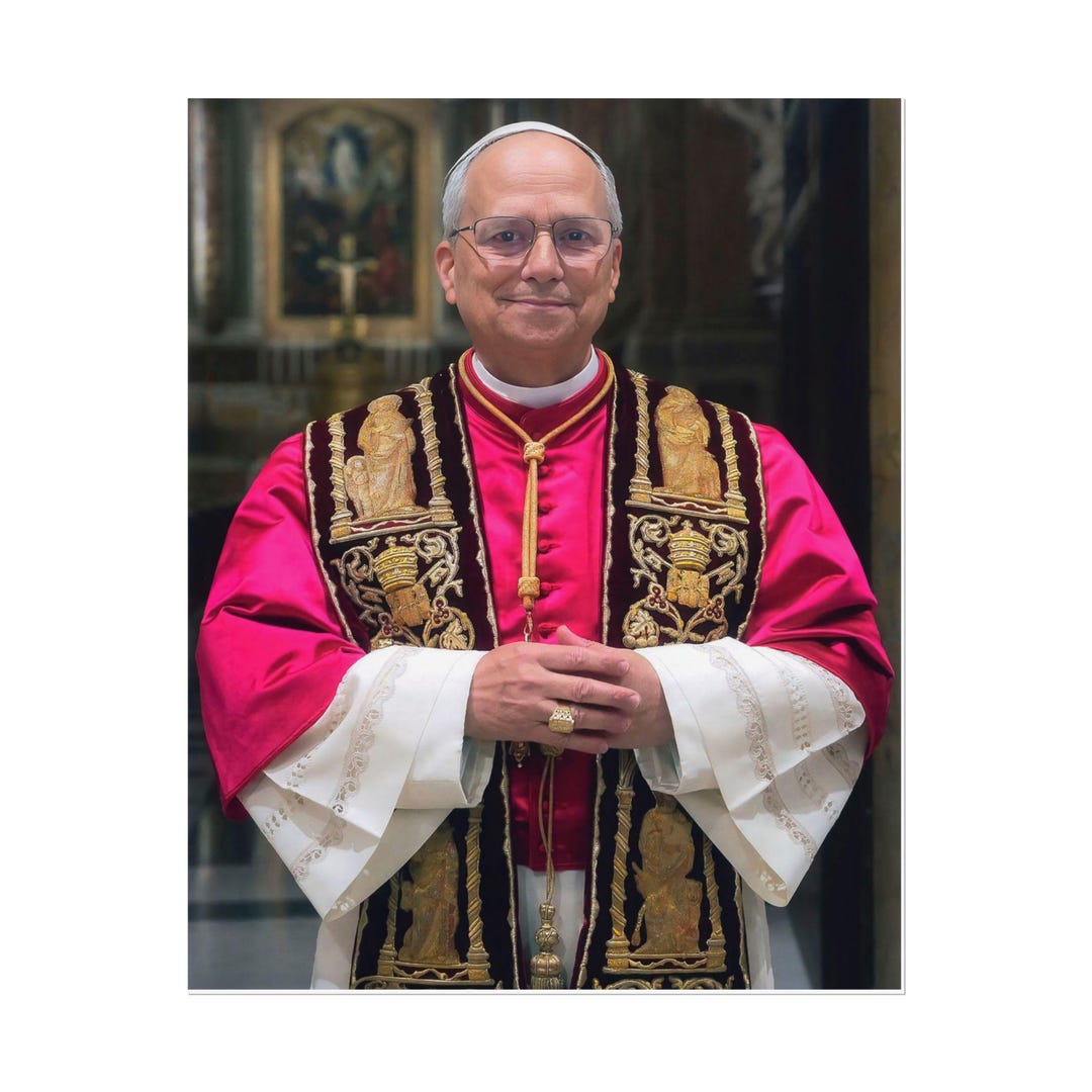 Official Portrait of Pope Leo XIV, Supreme Pontiff of the Holy Roman ...