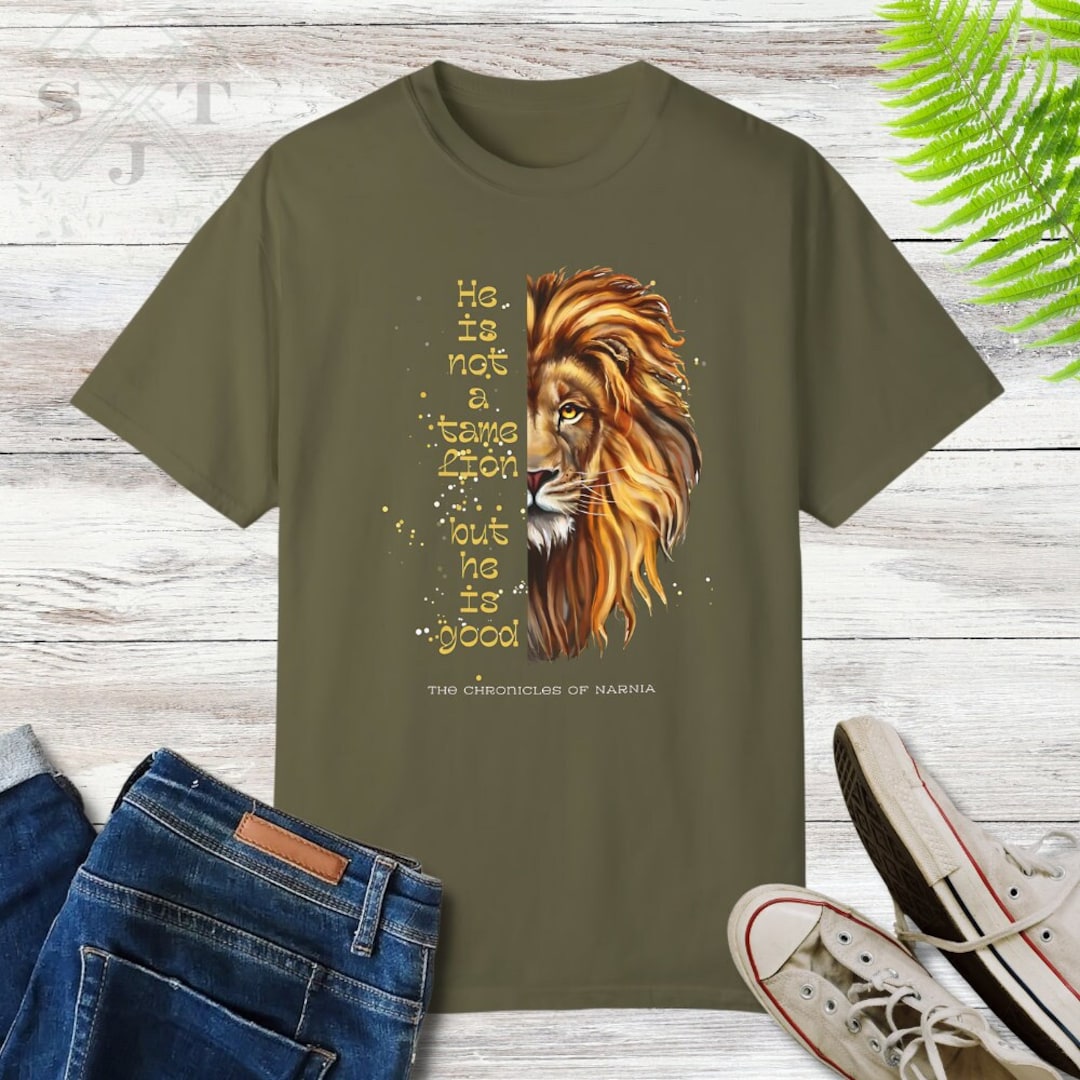 Aslan Narnia T-shirt - Tame Lion Quote, C.S. Lewis Book, Religious Tee ...