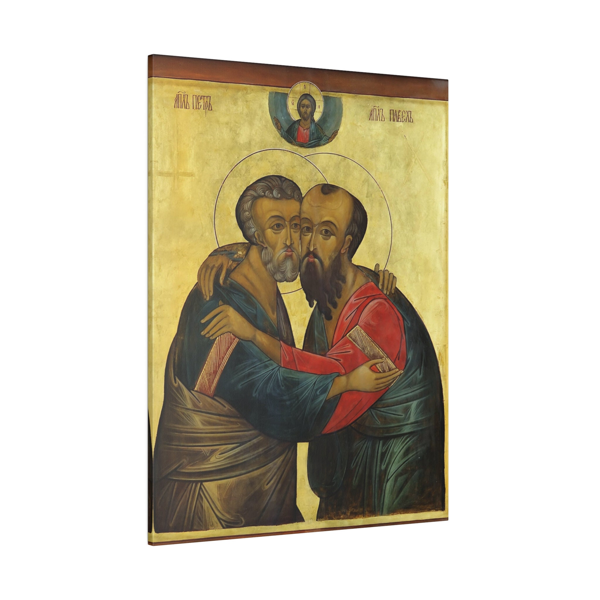 Handcrafted Sts. Peter and Paul Icon Canvas Art - Religious Wall Decor ...