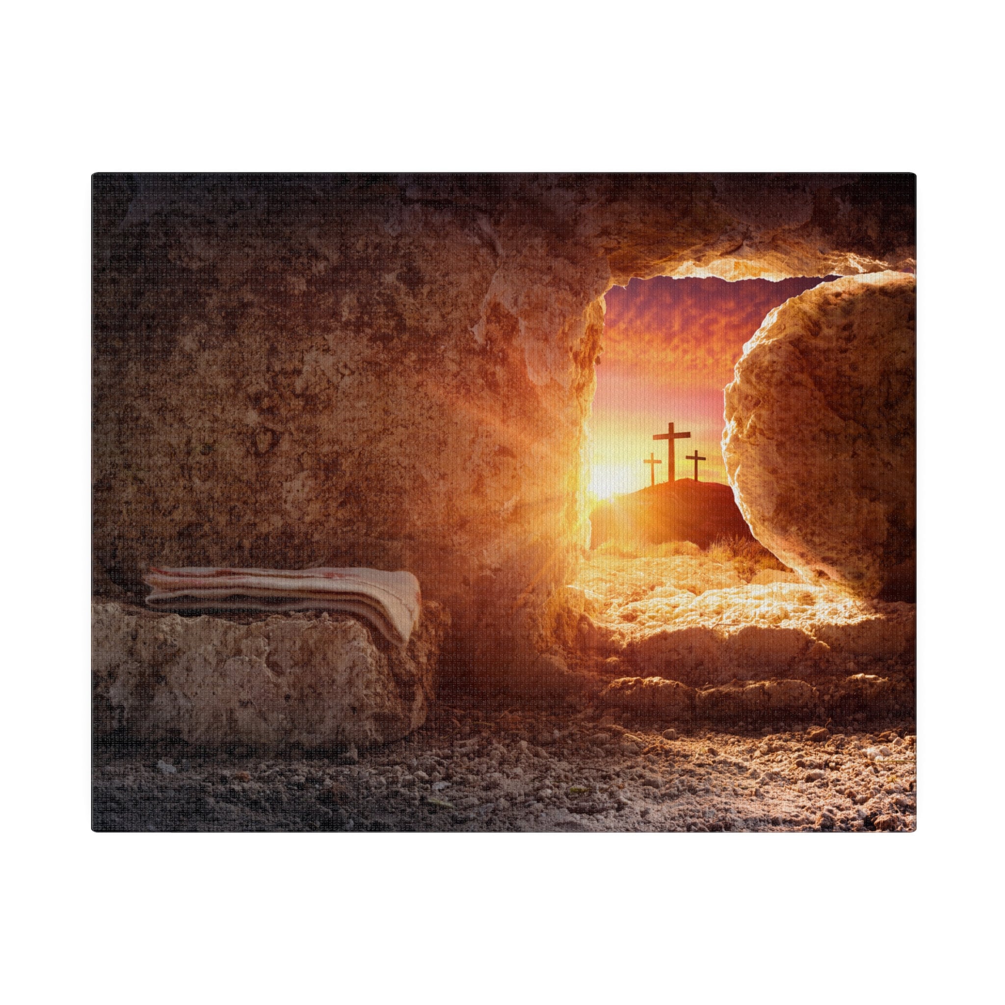 Resurrection of Jesus Canvas Art, Empty Tomb - Religious Easter Decor ...