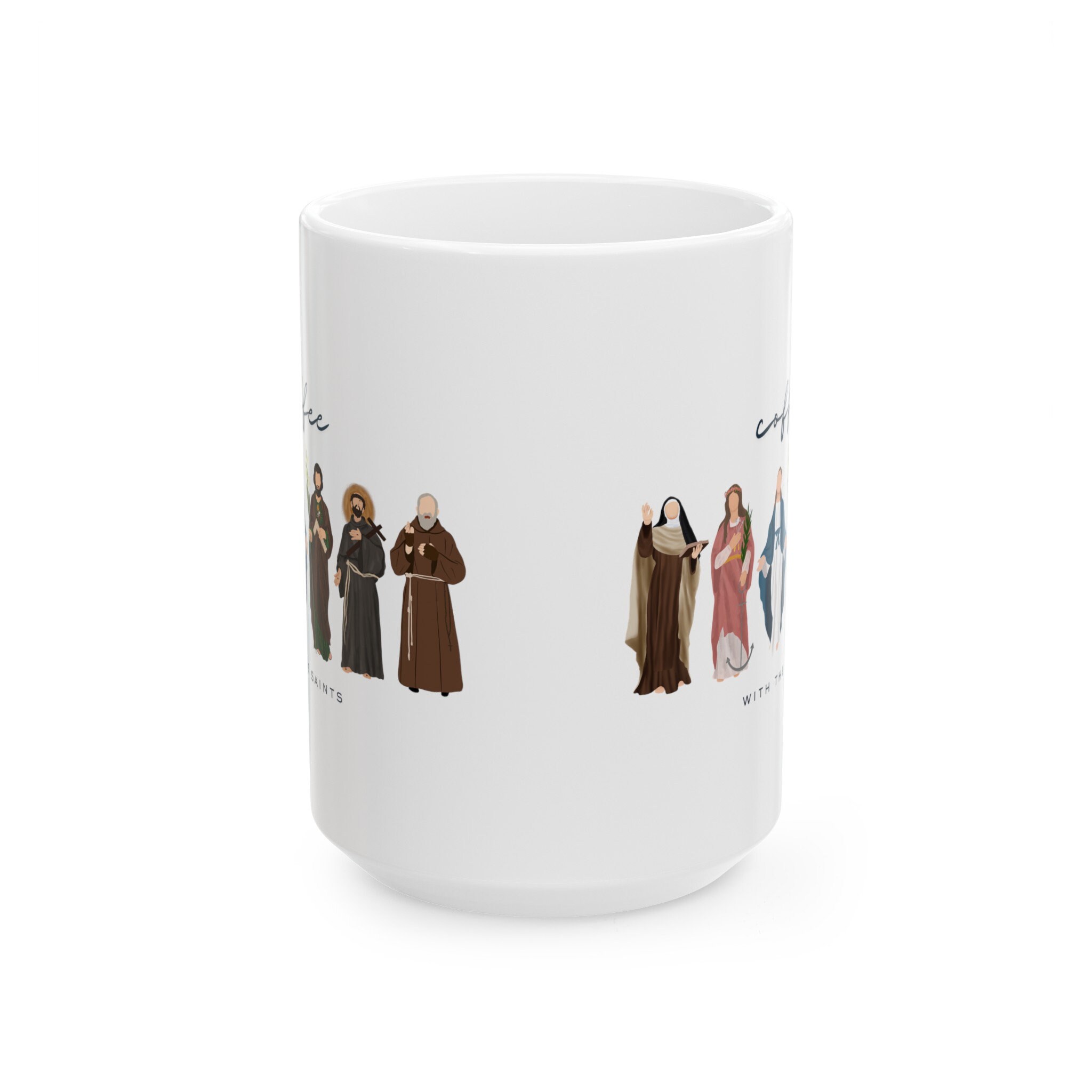 Coffee With the Saints Catholic Morning Coffee Mug Inspirational Faith ...