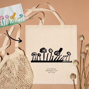 Kids Artwork Tote Bag Gift Custom Tote With Kids Artwork - Etsy