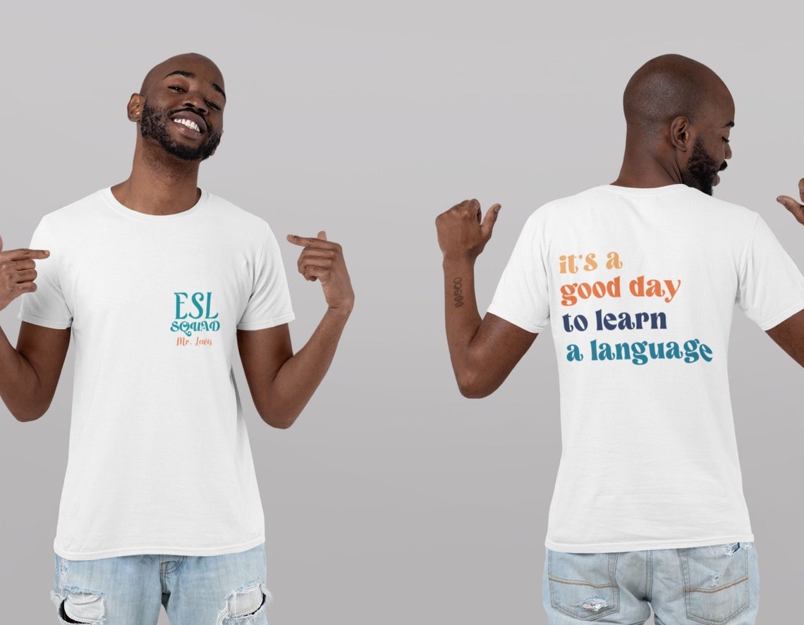 Personalized ESL Teacher Shirt ESL Squad Shirts Front and - Etsy