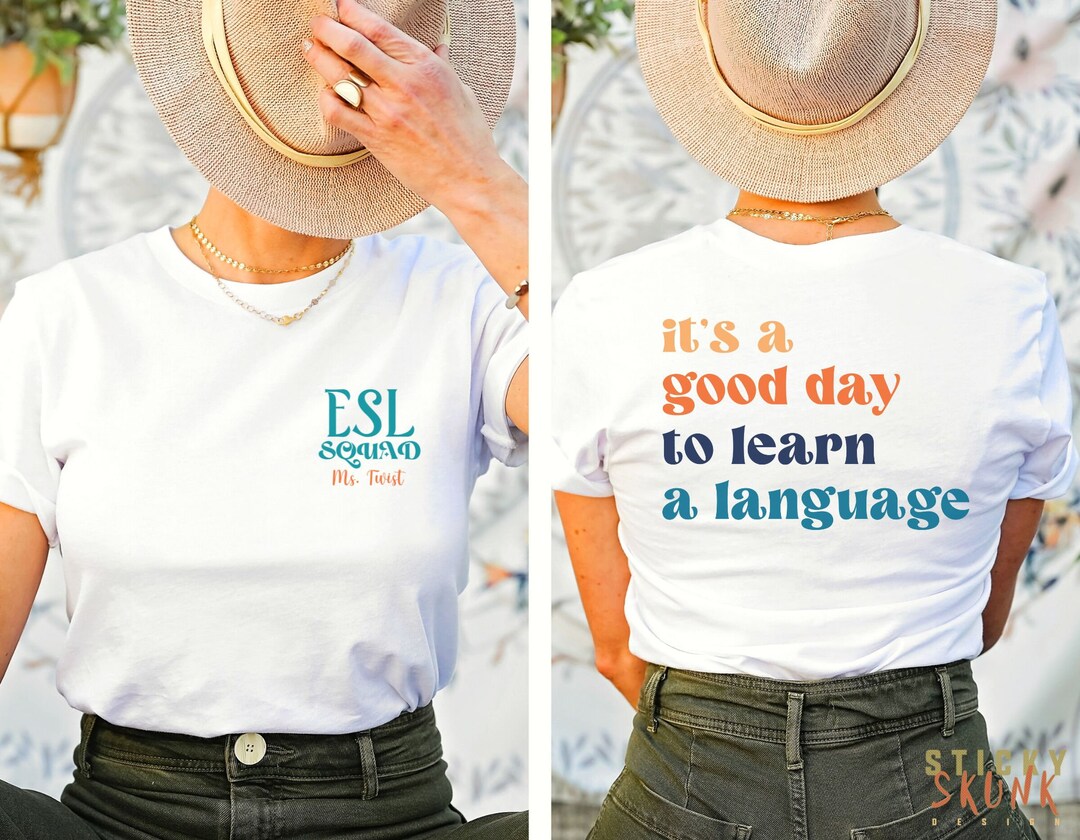 Personalized ESL Teacher Shirt ESL Squad Shirts Front and Back Custom ...