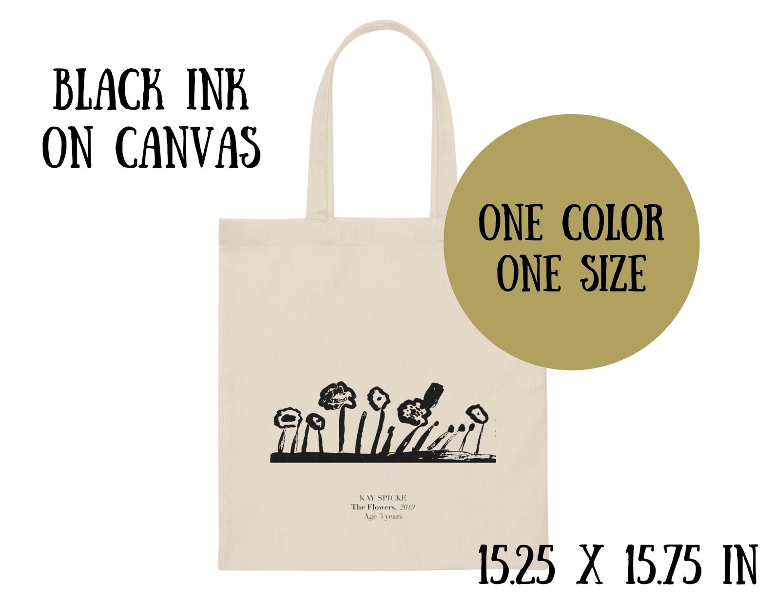 Kids Artwork Tote Bag Gift Custom Tote With Kids Artwork - Etsy