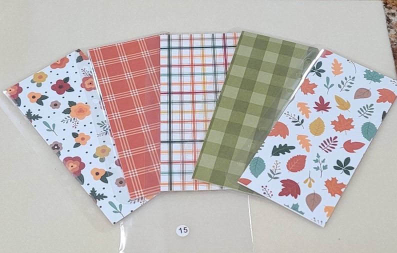 Cash Stuffing Laminated Envelope Inserts for A6 Binder. Sold in Sets of ...