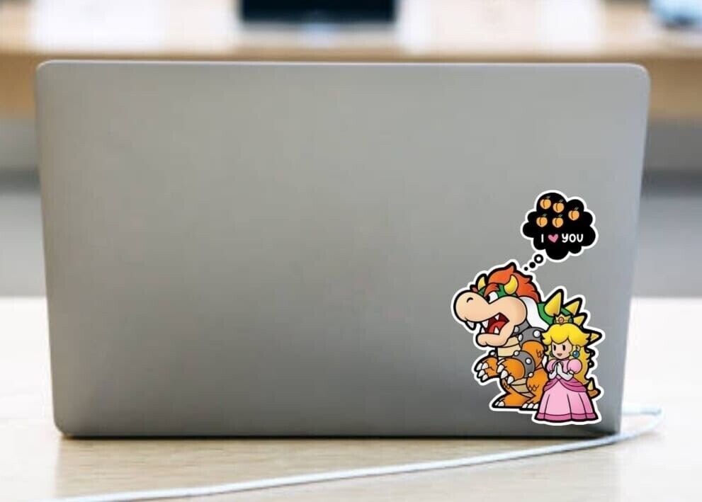 BOWSER and PEACH SONG Vinyl Waterproof Sticker 6" X 9" - Etsy