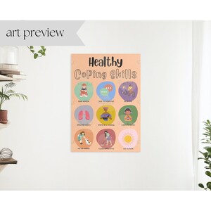 Healthy Coping Skills, Digital Print, Boho Decor, Coping Skills for ...
