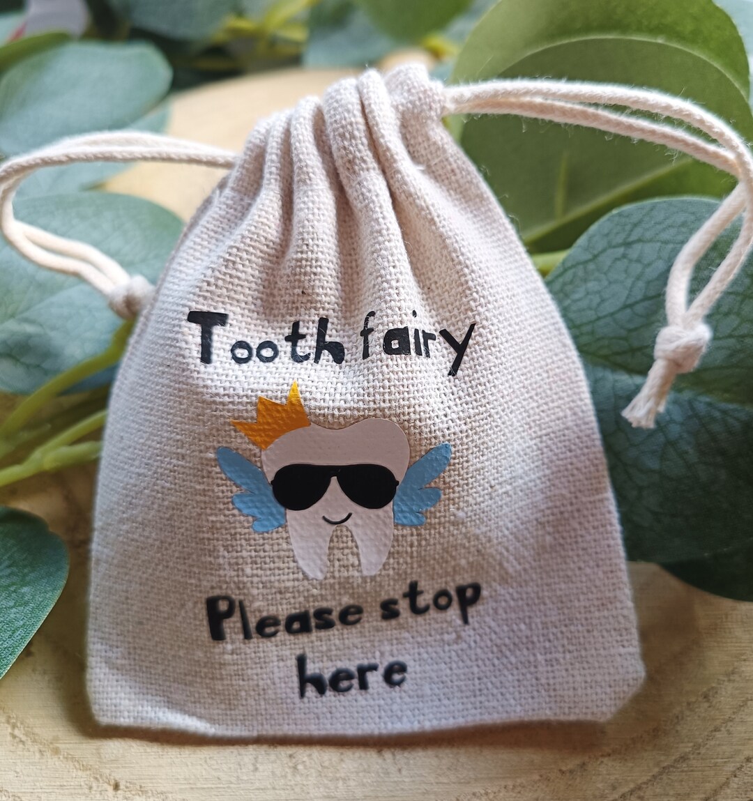 Tooth Fairy Bag/ Boys Tooth Bag/ Girls Tooth Bag/ Hessian Bag - Etsy