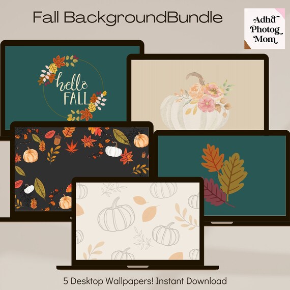 FALL BUNDLE Desktop Wallpaper Pack Digital Wallpaper - Etsy