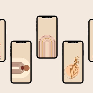 TEN Boho Neutral Tan Mobile Wallpapers Screensaver Background - Etsy