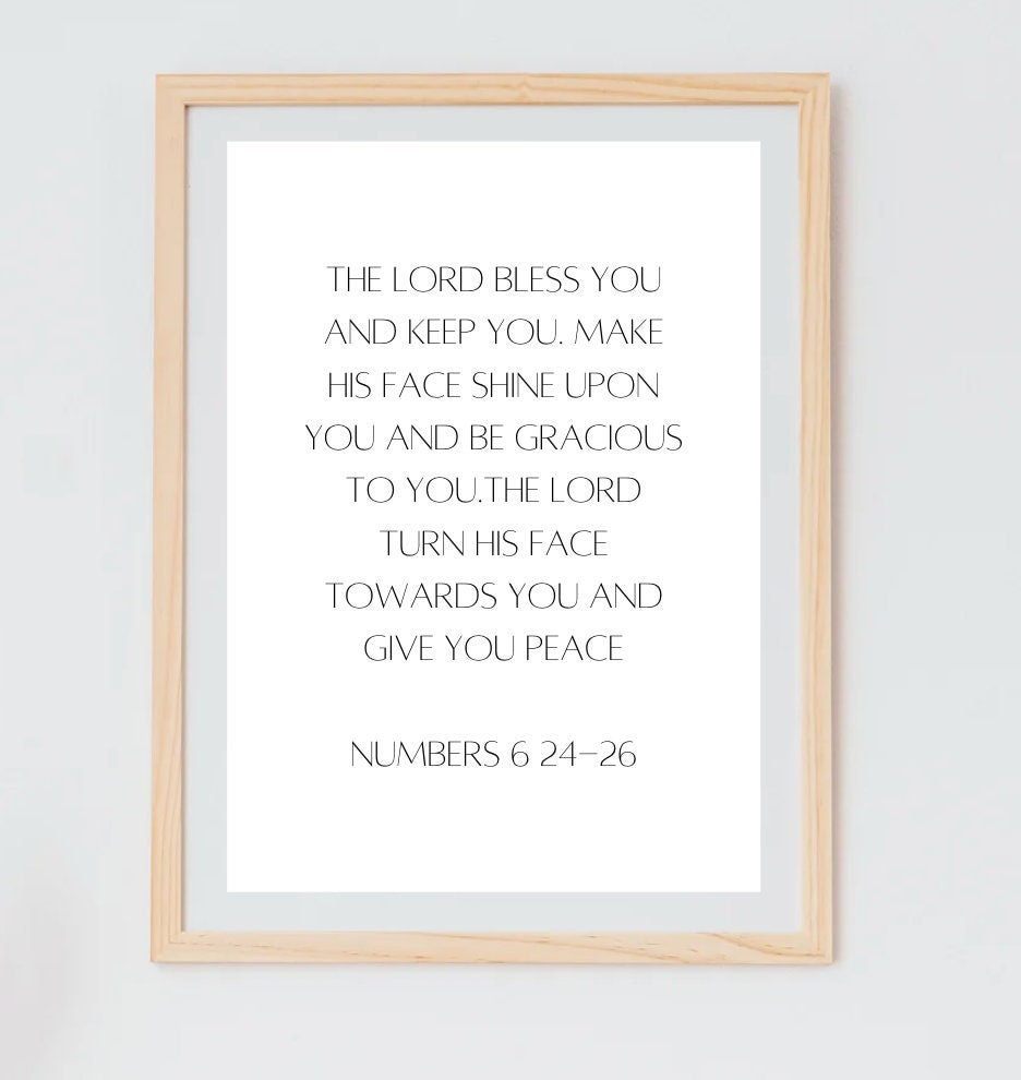 Numbers 6 24-26 Wall Art - Etsy
